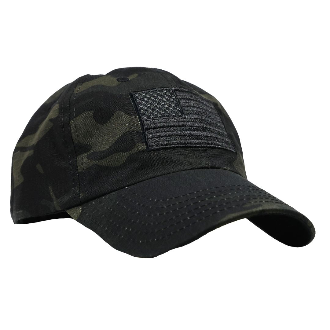 black camo cap