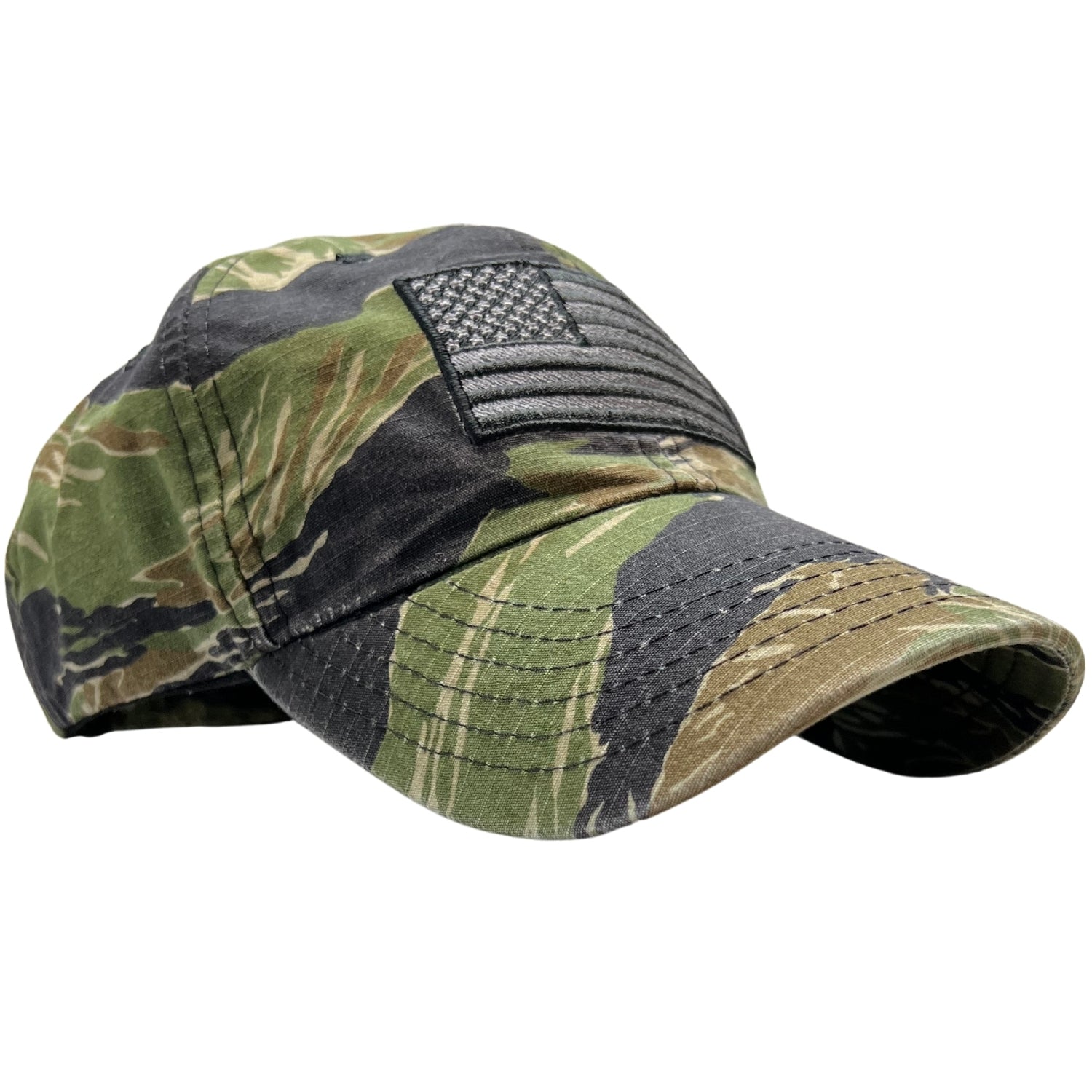 American Flag Full Fabric Tiger Stripe Camouflage Range Hat | Made in ...