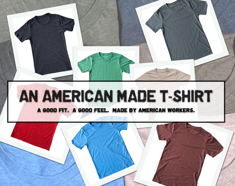 A basic t-shirt, built in the USA, by American workers – Red White Blue ...