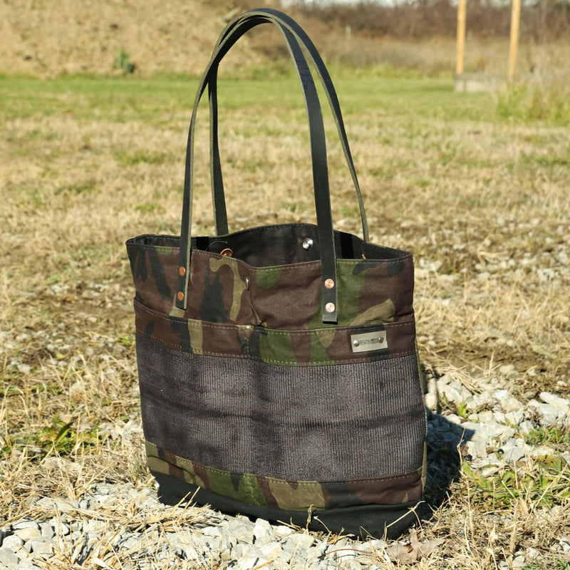 Large Camo Patriotic Handbag - Made in USA Burn Bags
