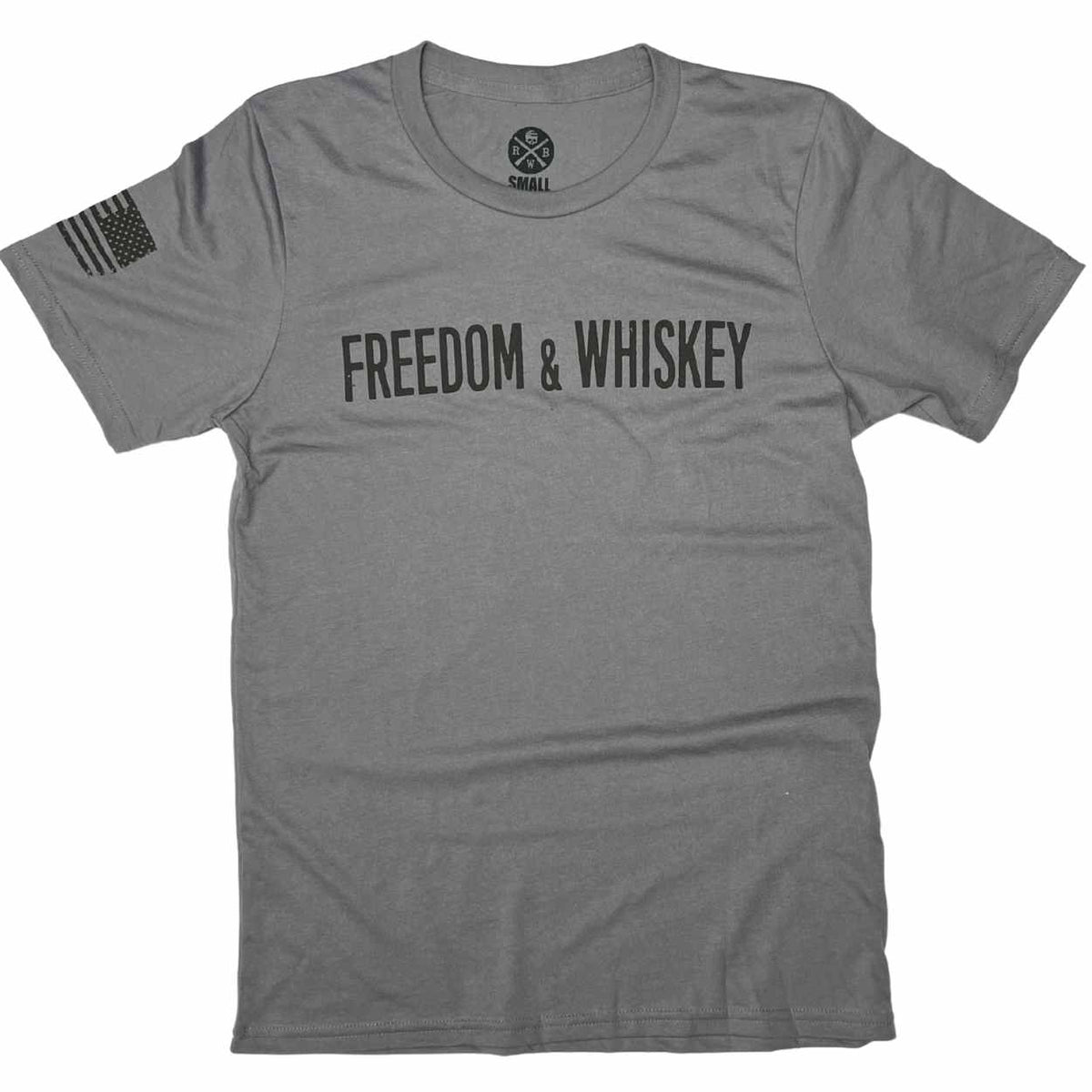 Men's Freedom & Whiskey Patriotic American T-Shirt | American-Made ...