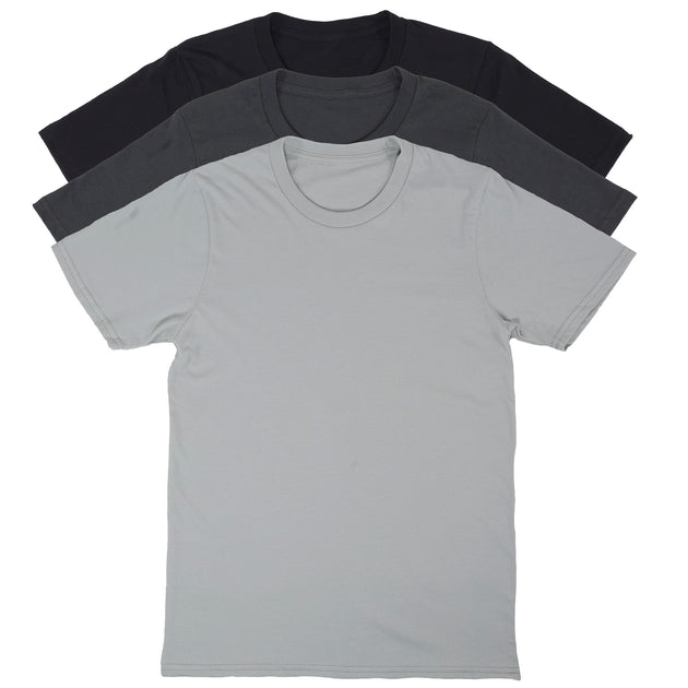 Basic Cotton T-Shirt Shades Of Gray Pack | Made in USA – Red White Blue ...