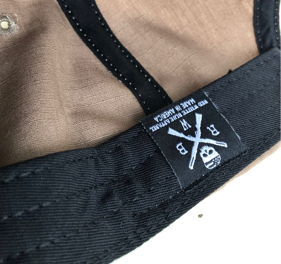 Ripstop Full Fabric American Flag Tactical Cap Made In USA – Red White ...