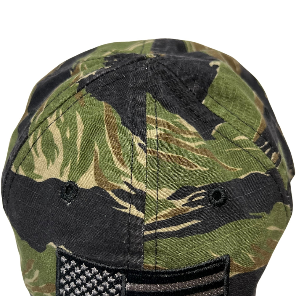 American Flag Full Fabric Tiger Stripe Camouflage Range Hat | Made in ...
